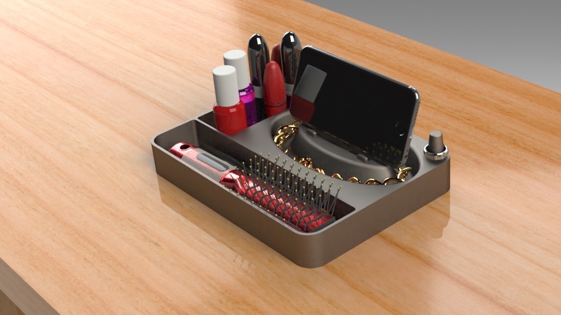 Free STL file Smart Dock Makeup Organizer・3D print design to download・Cults