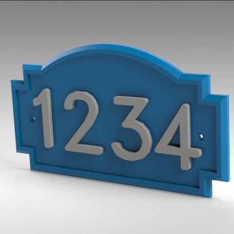 Download STL files Address Wall Plate with Custom Numbers ・ Cults