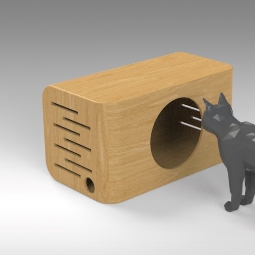 Download STL file Cat House Modern - FULL SIZE • 3D printer object ・ Cults