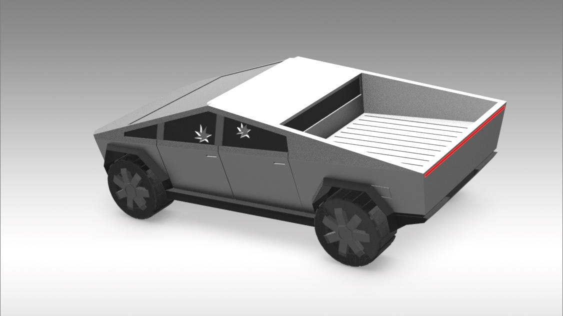 Free STL file TESLA Cybertruck 3D PRINTED MODEL - SPINNING WHEELS 🚚 ...