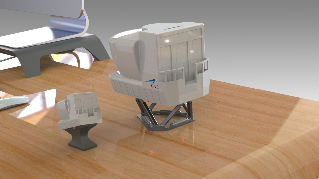 Download STL file AIRCRAFT FLIGHT CAE Simulator with OPTIONAL PIGGY ...