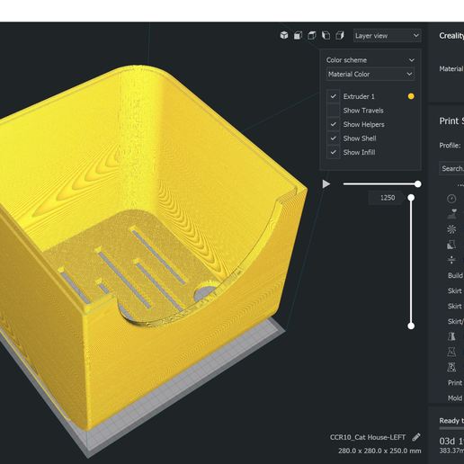 Download STL file Cat House Modern - FULL SIZE • 3D printer object ・ Cults