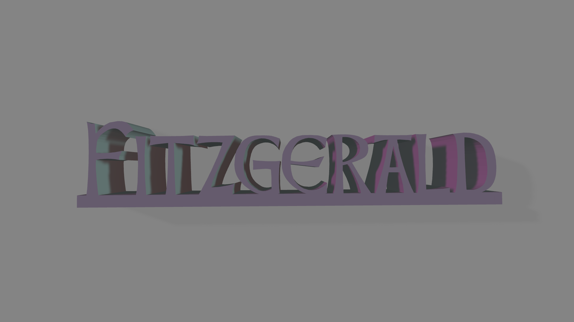 Free STL file Fitzgerald Name Sign / Nameplate・3D print design to ...