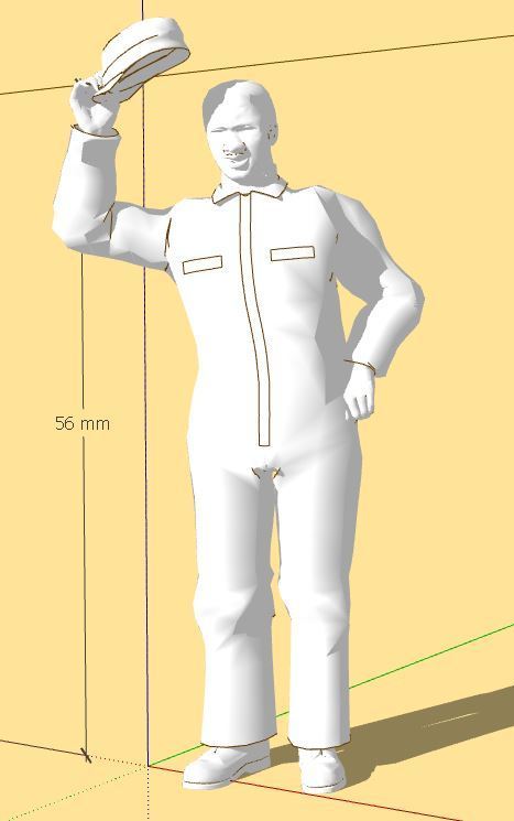 STL file TRAIN DRIVER (2) - EPOCH I / II - SCALE 1:32 - GAUGE 1・Model ...