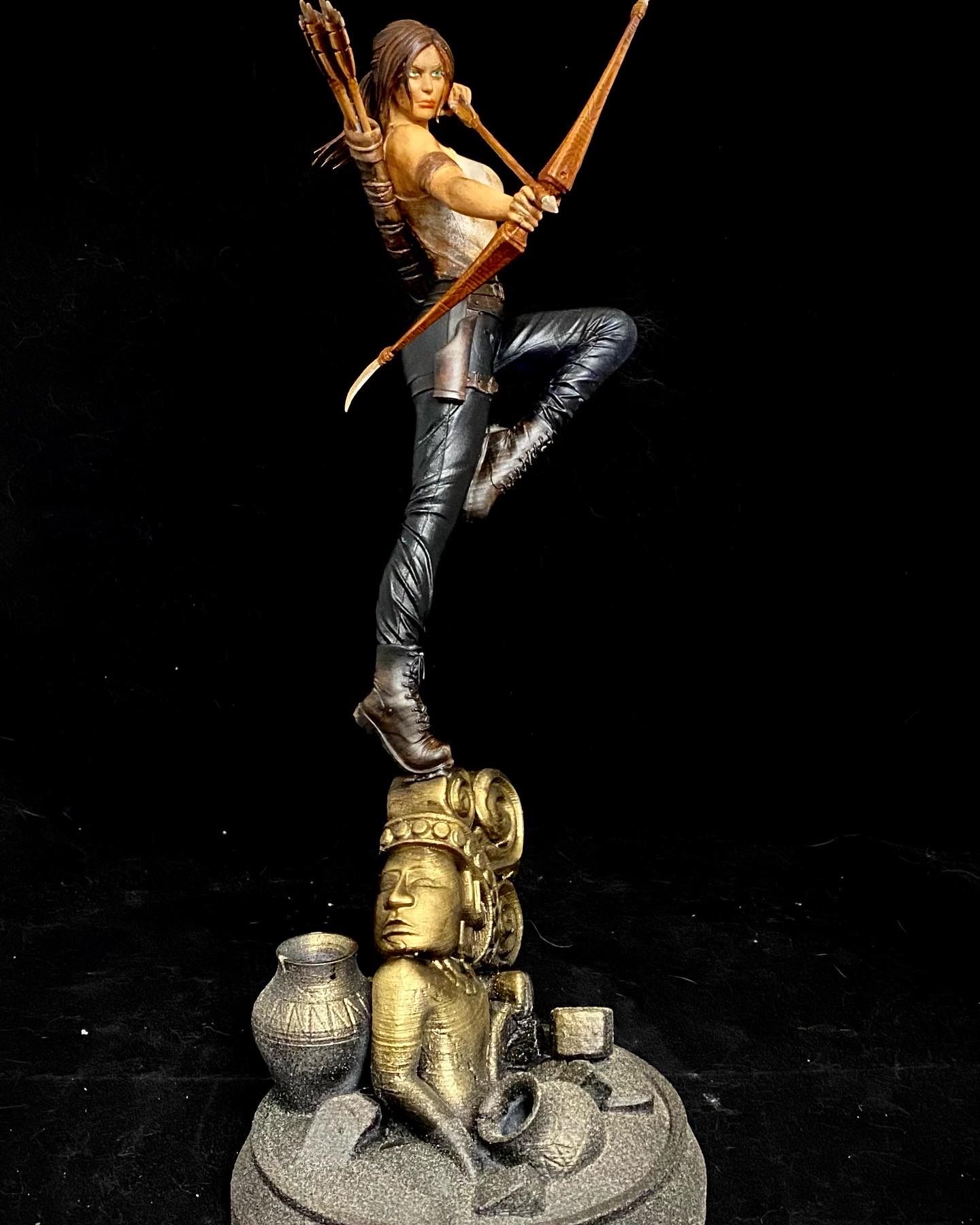 3D printed Lara Croft • made with Anycubic Photon Mono X・Cults