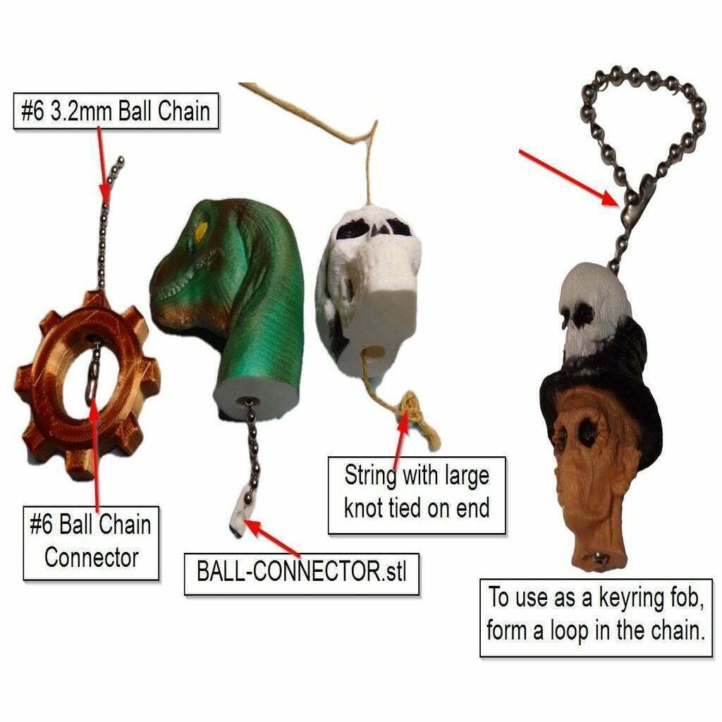 Free STL file Crate | Barrel Pull Ball Chain, Keychain Knob | Handle ...