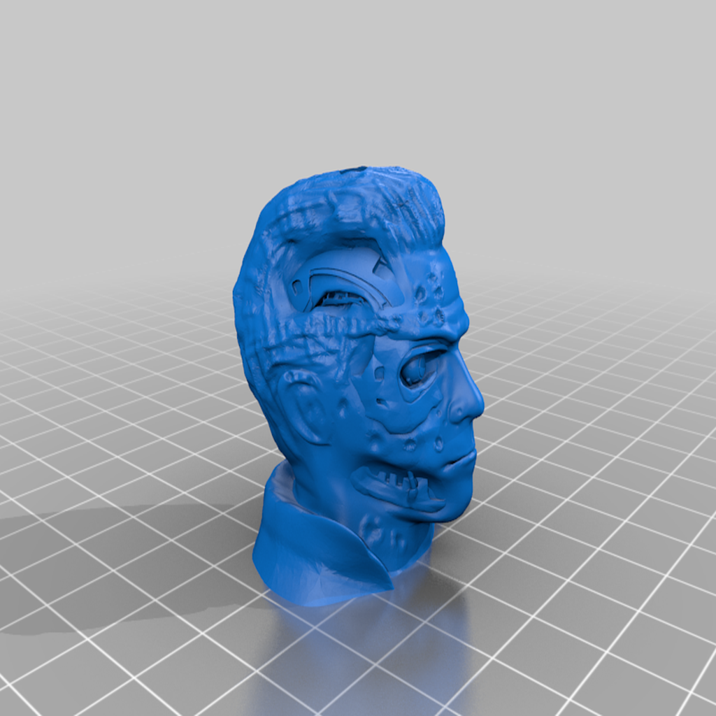 Free STL file T800 Damaged Terminator Pull Ball Chain, Keychain Knob ...