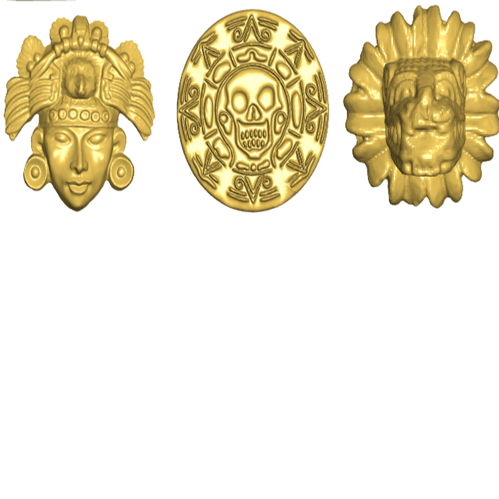 Free STL file Aztec Collection Refrigerator / Whiteboard Magnets 🪙・3D ...