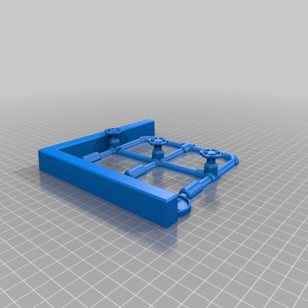 Free STL file Steampunk Multiple Pipes Shelf Bracket (Screw or Tape ...