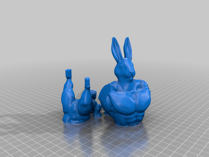 Free STL file Ultra Swole Rabbit Bunny Bodybuilder・3D printer model to ...