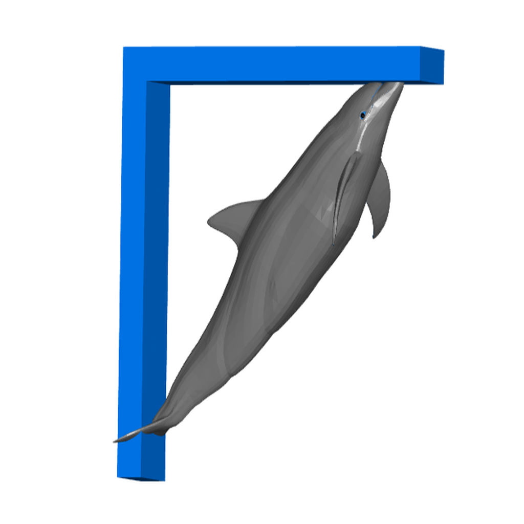 Free STL file Dolphin Shelf Brackets (Nuclear Tape Mount)・3D printer ...