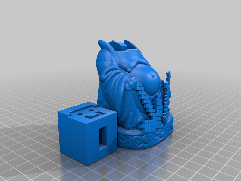 STL-Datei The Buddha of Minecraft (No Supports) 🏠 kostenlos・3D-Drucker ...