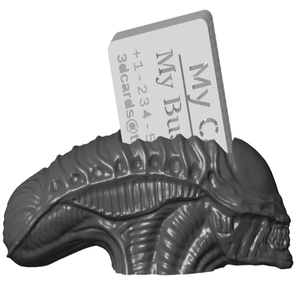 Free STL file Alien Xenomorph Business Card Holder 👽・3D printable model ...