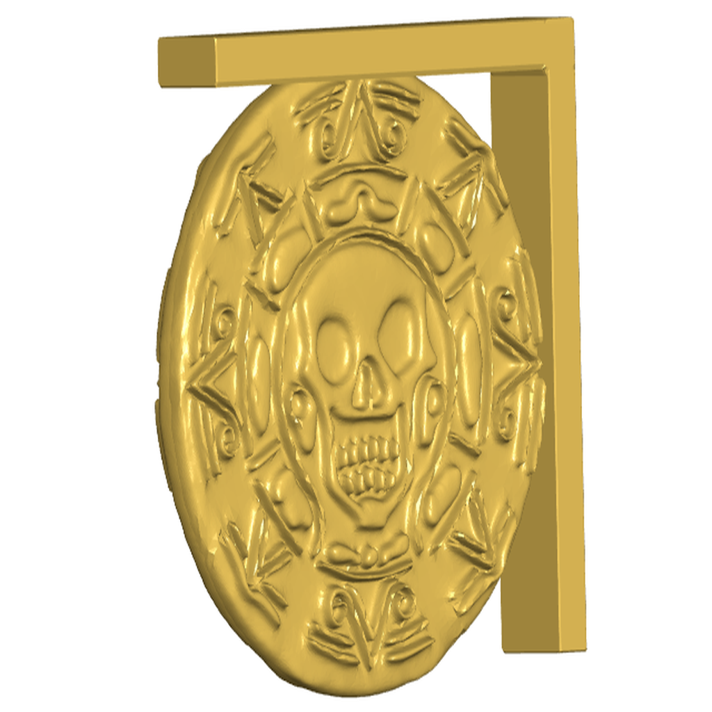 Free STL file Aztec Gold Coin Shelf Bracket (Screw or Tape Mount) 🪙・3D ...