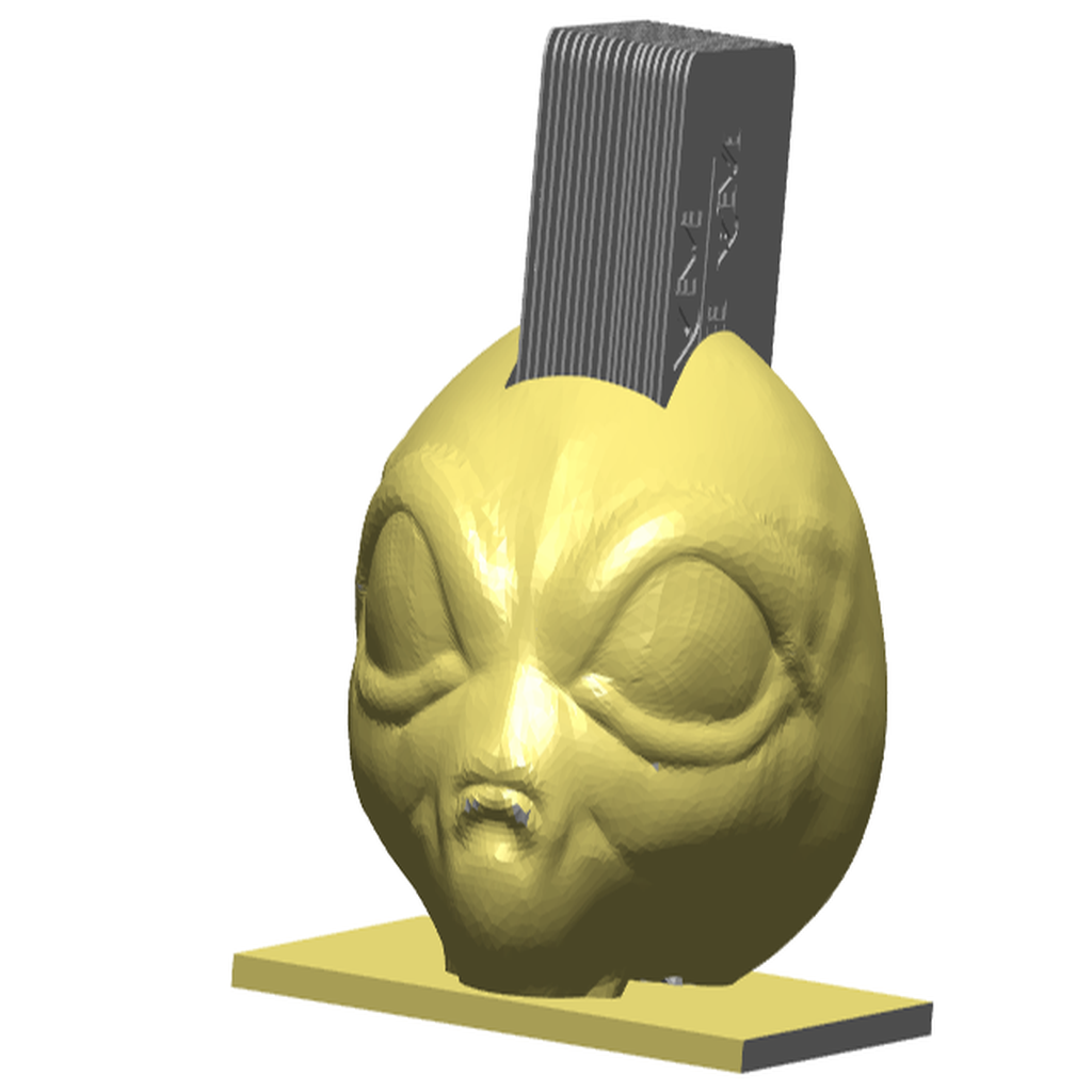Free STL file Area 51 Alien Business Card Holder・3D print design to ...