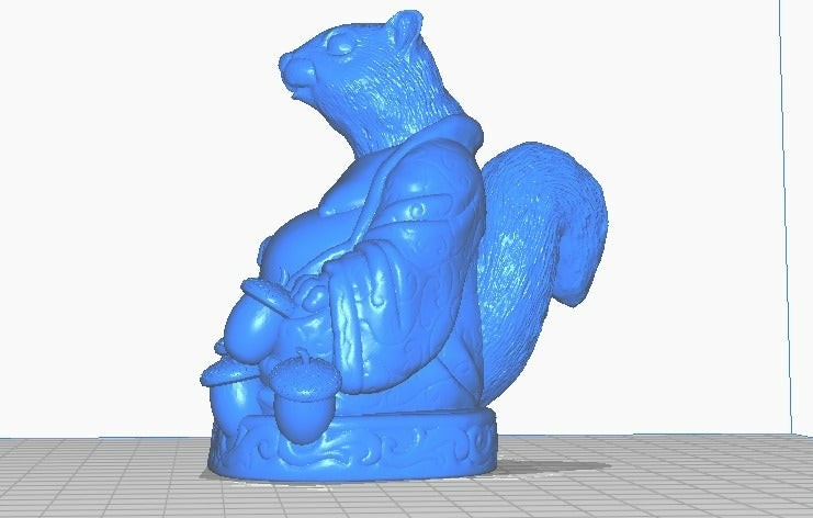 Free STL file Squirrel Buddha with Tail and Acorns (Animal Collection ...