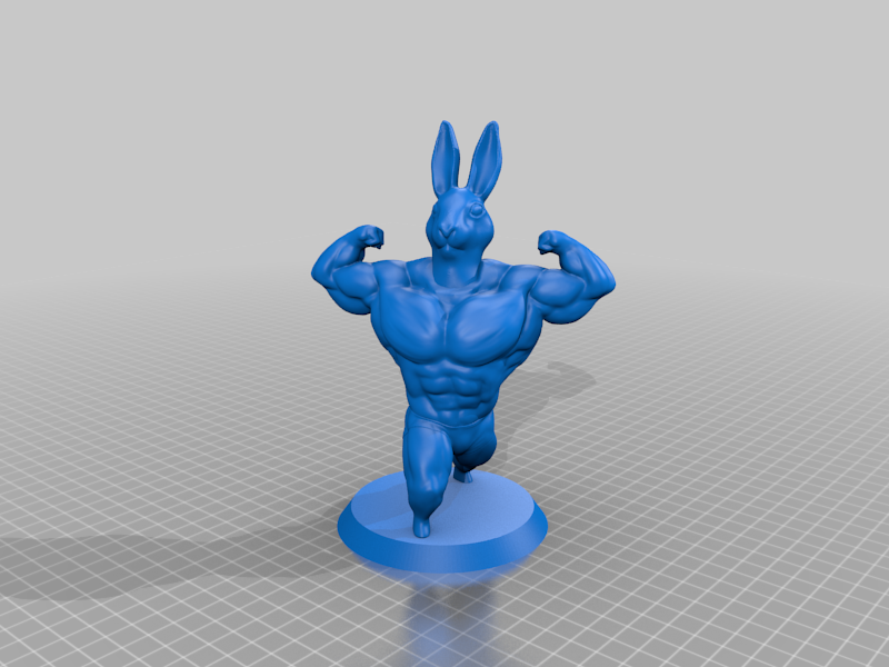 Free STL file Ultra Swole Rabbit Bunny Bodybuilder・3D printer model to ...