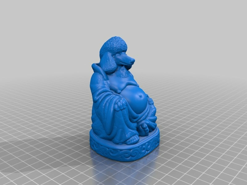 Бесплатный STL файл Poodle Buddha (Canine Collection)・Дизайн 3D-печати ...