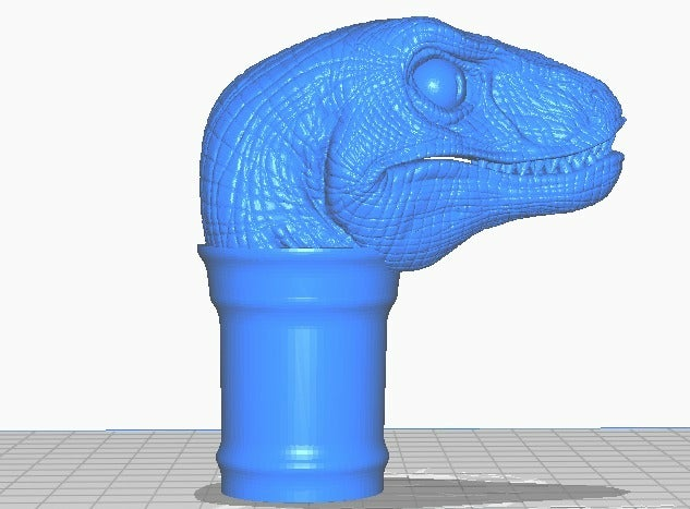 Free STL file Free Velociraptor Topper ($7 Cane / Walking Hiking Sticks ...