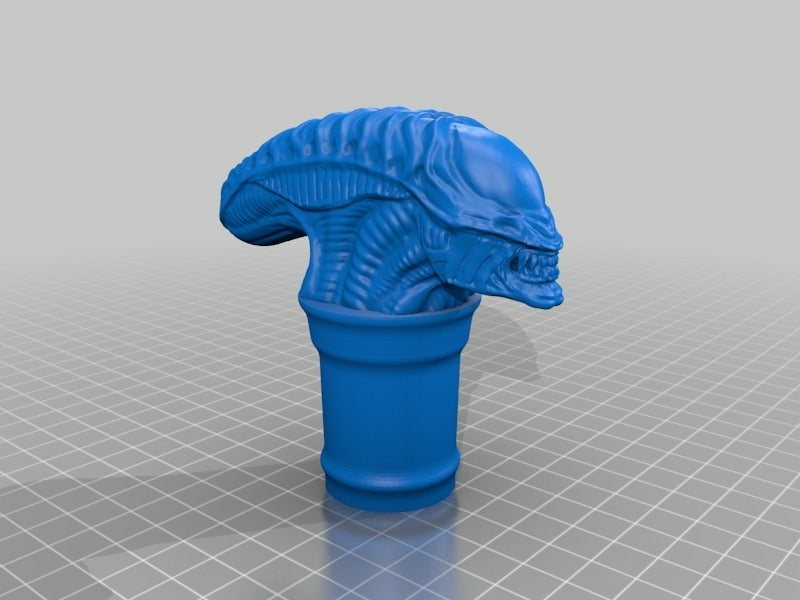 Free STL file Free Alien Xenomorph Topper ($7 Cane/Walking Hiking ...