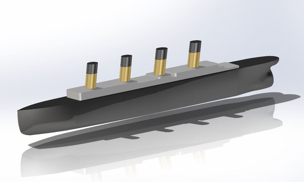 Download free STL file Titanic Model - Accurate Shape • 3D printer ...