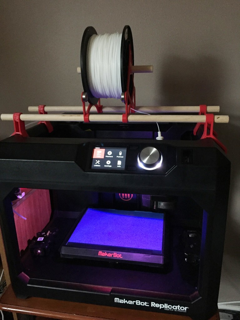 Free STL file Filament Spool Holder for Replicator 5th Generation・3D ...