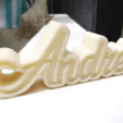 Descargar archivo 3MF Lettering Nombre Andres • Objeto imprimible en 3D ...