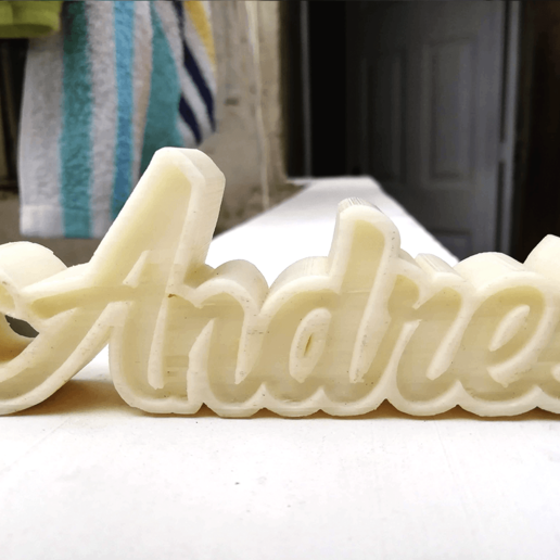 Descargar archivo 3MF Lettering Nombre Andres • Objeto imprimible en 3D ...
