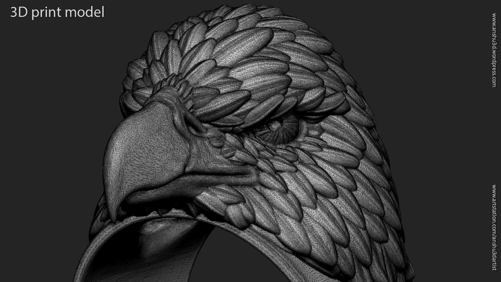 Download STL file Eagle vol2 ring • 3D printer model ・ Cults