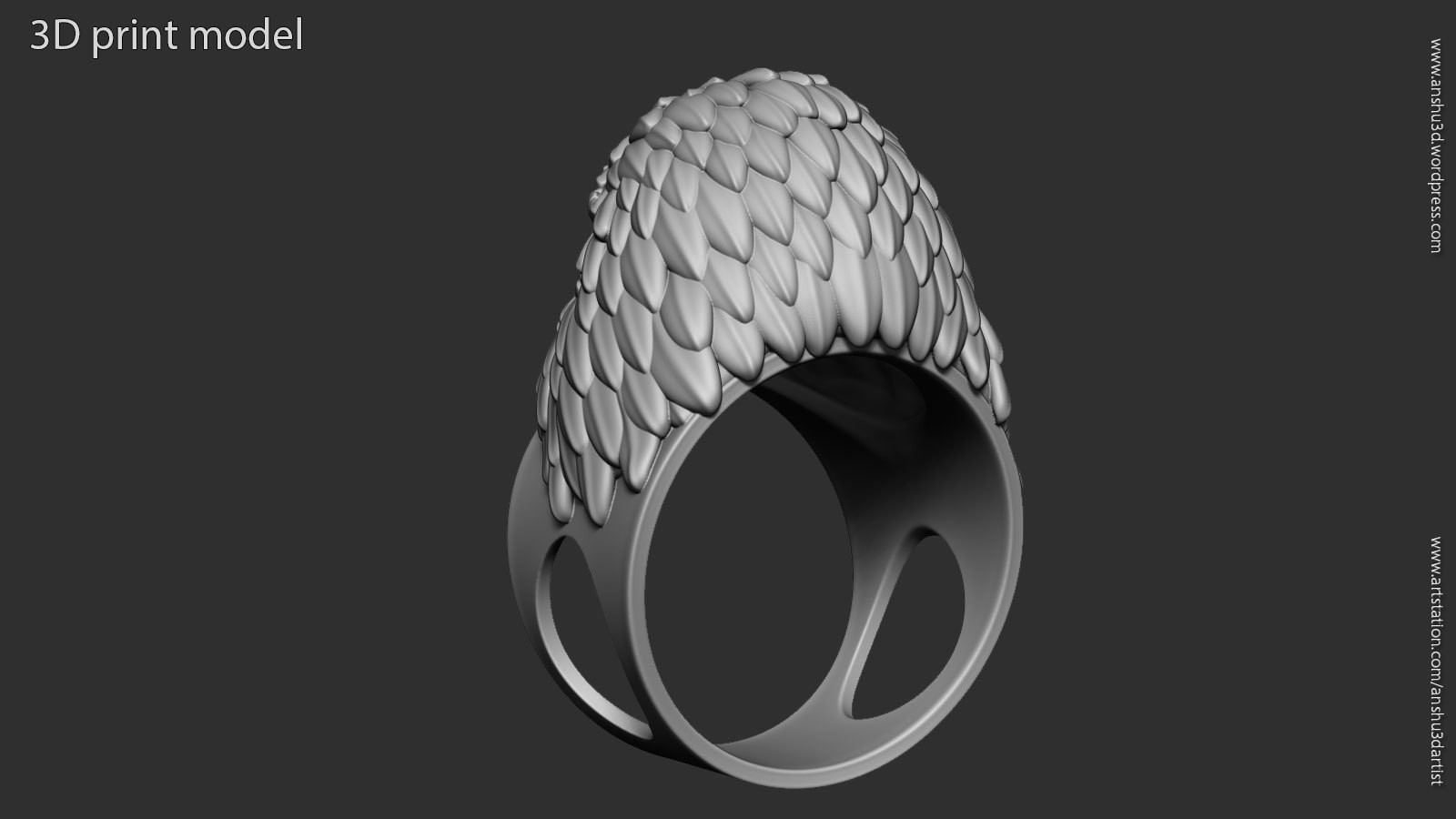 Download STL file Eagle vol2 ring • 3D printer model ・ Cults