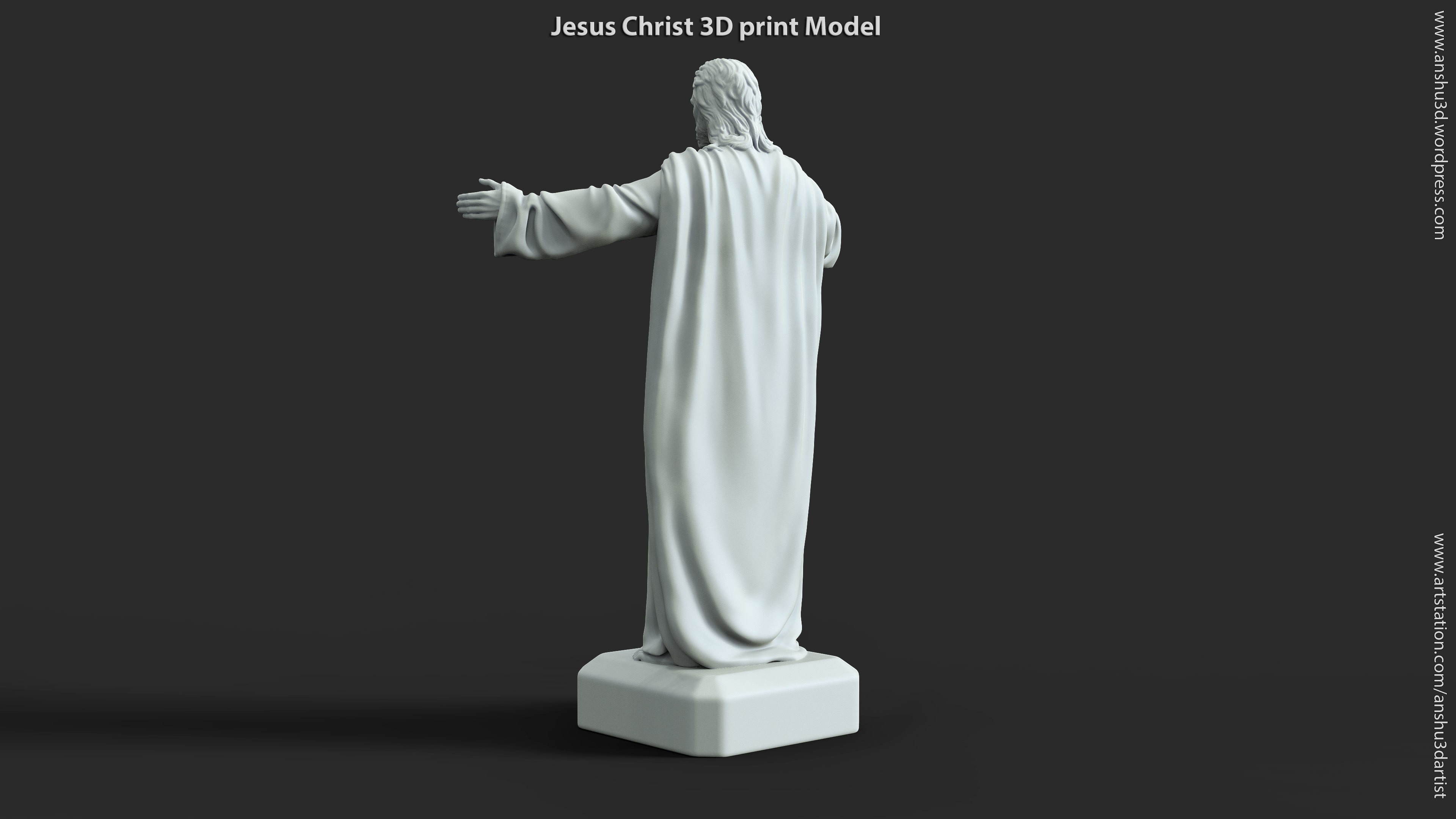 3D file Jesus Christ vol3 statue ️・3D printing idea to download・Cults