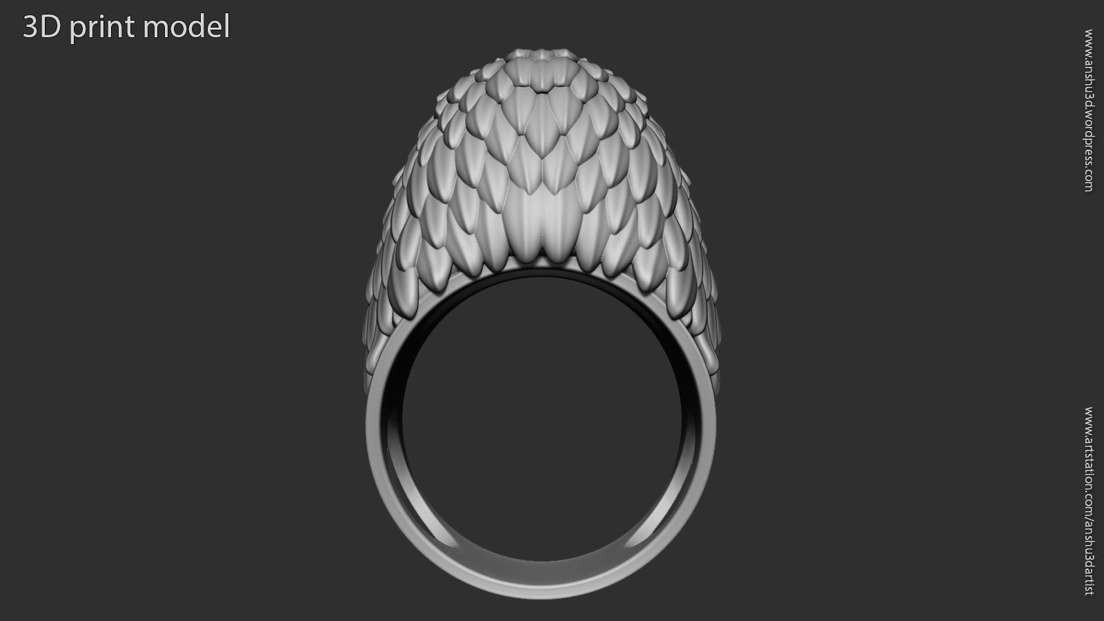 Download STL file Eagle vol2 ring • 3D printer model ・ Cults