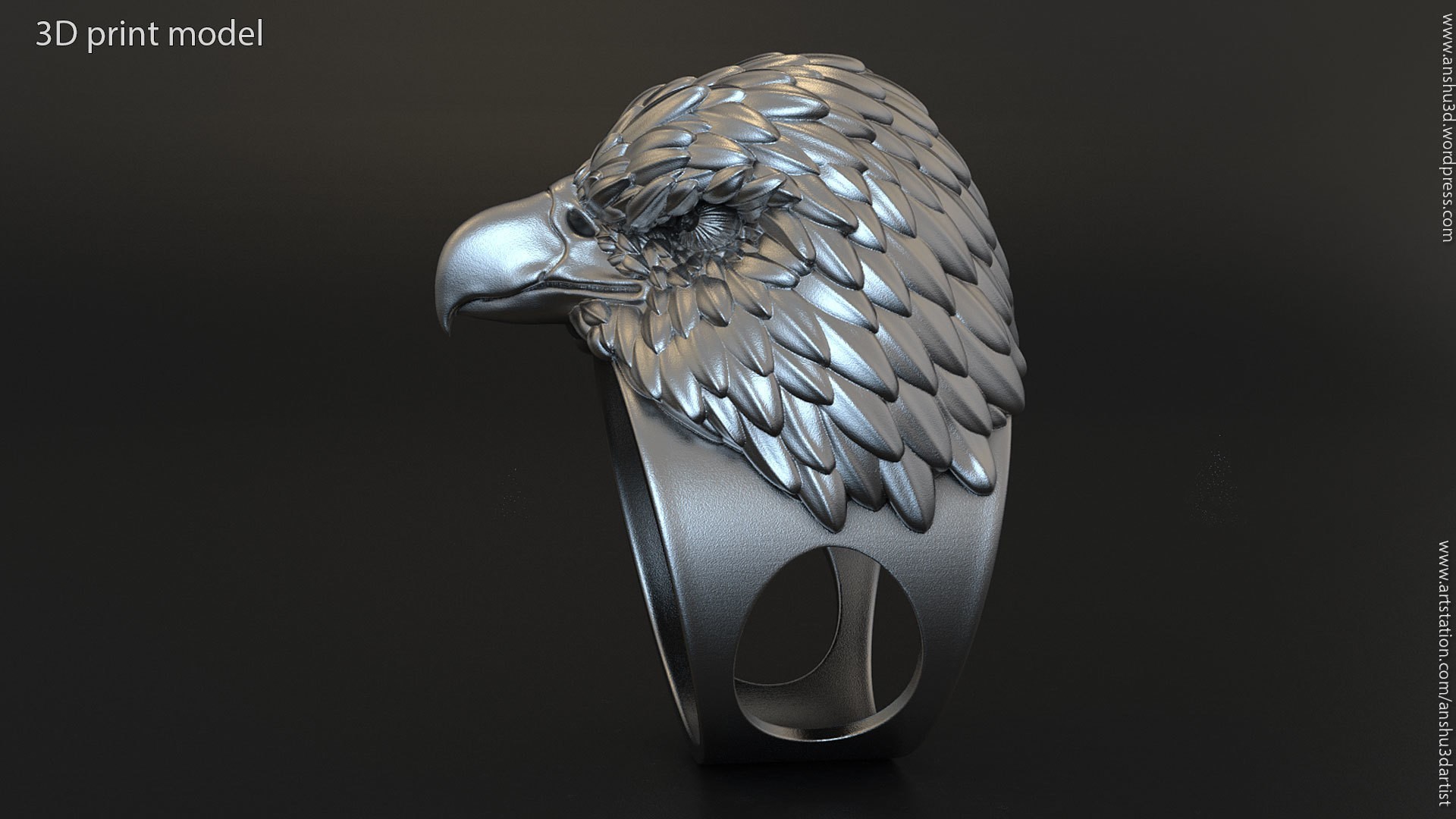 Download STL file Eagle vol2 ring • 3D printer model ・ Cults