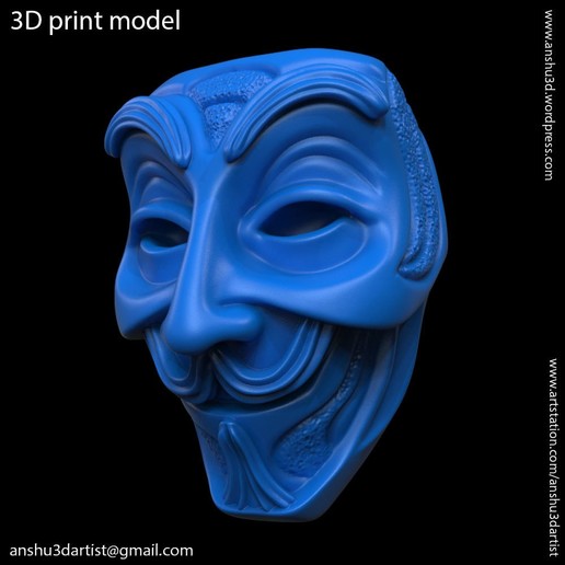 Download STL files Face mask vol1 Pendant ・ Cults