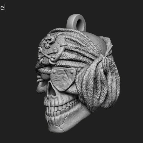 Download STL file Pirate skull pendant vol 1 3D print model • Design to ...