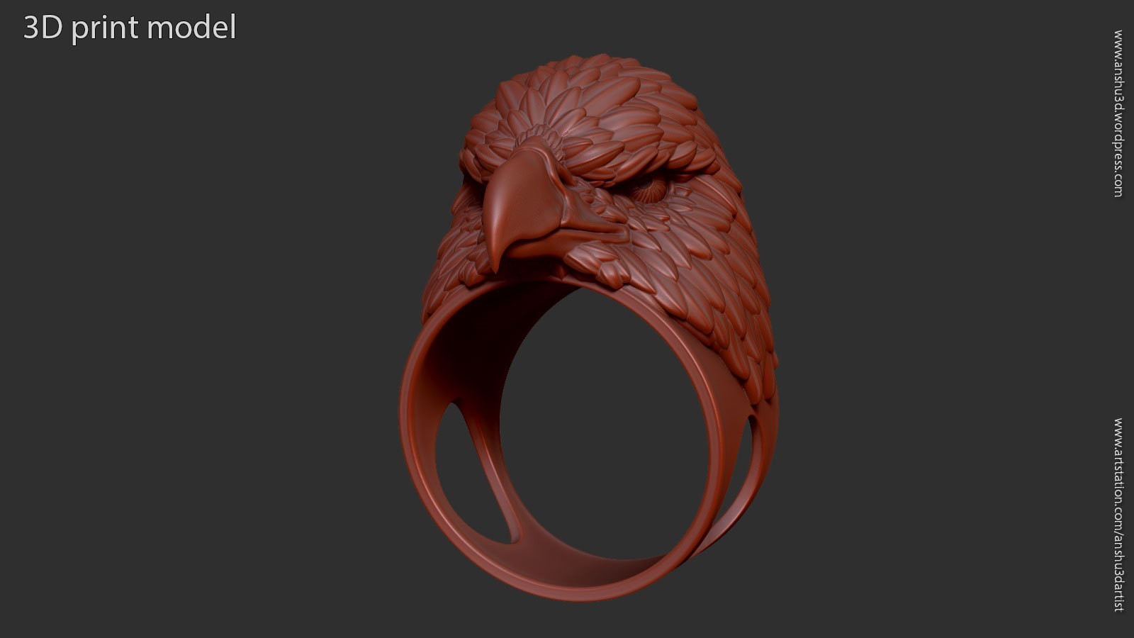 Download STL file Eagle vol2 ring • 3D printer model ・ Cults