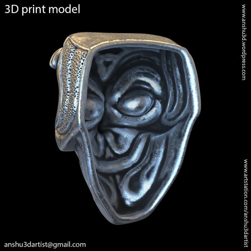 Download STL files Face mask vol1 Pendant ・ Cults