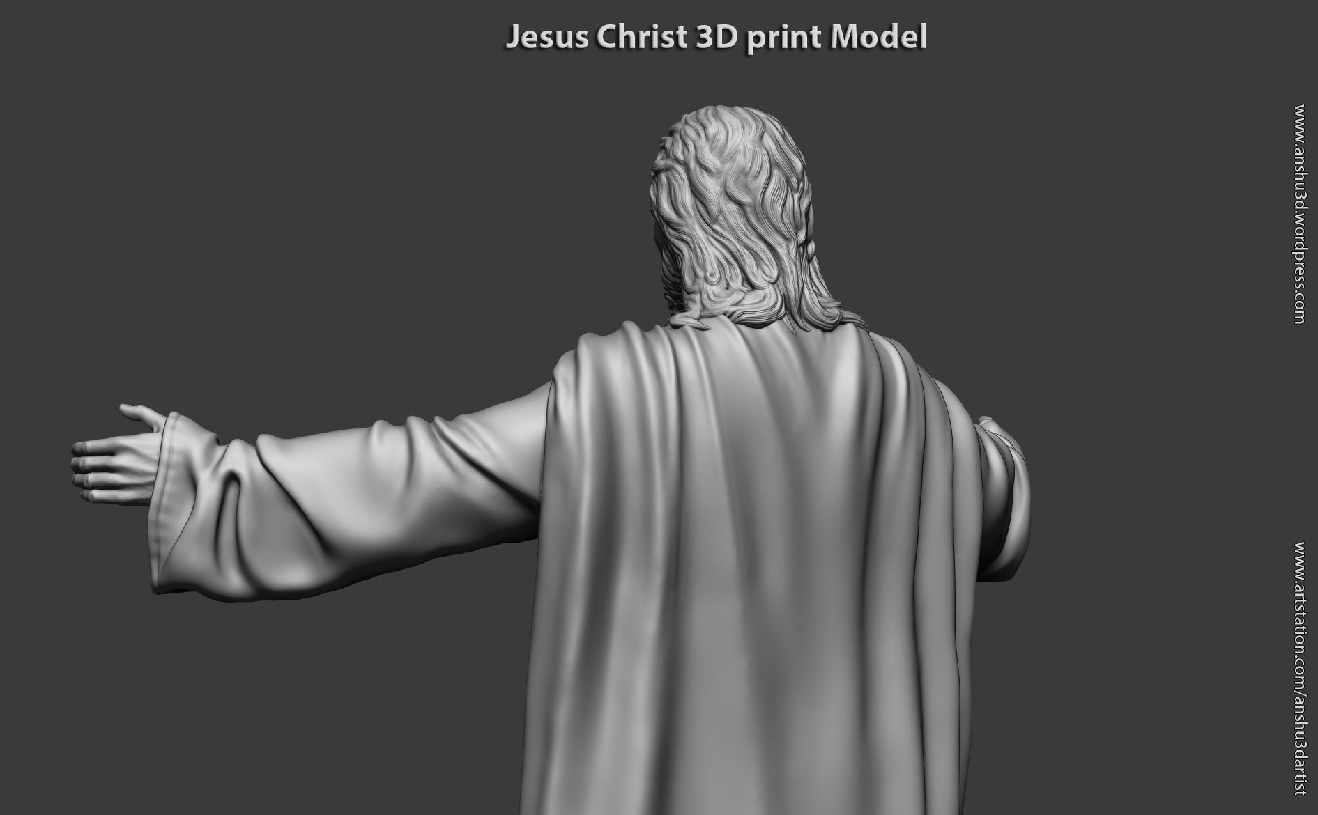 3D file Jesus Christ vol3 statue ️・3D printing idea to download・Cults