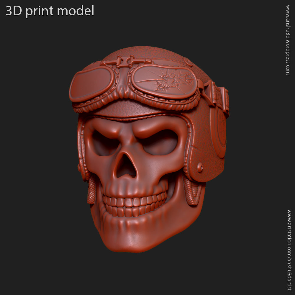 Descargar archivo STL Casco de motociclista cráneo vol3 anillo • Plan ...