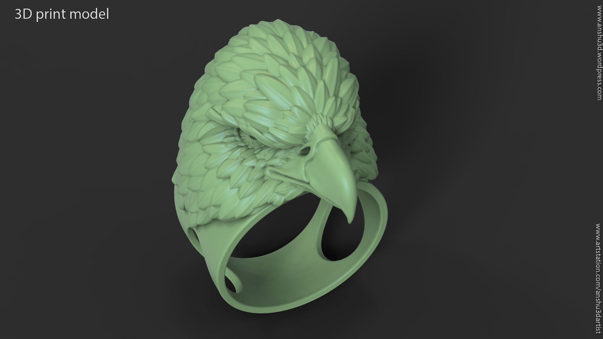 Download STL file Eagle vol2 ring • 3D printer model ・ Cults