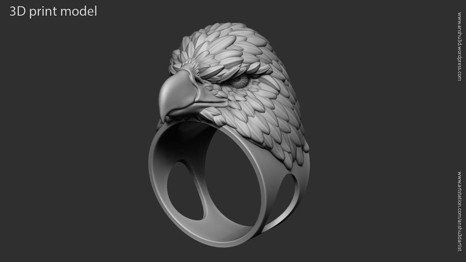 Download STL file Eagle vol2 ring • 3D printer model ・ Cults