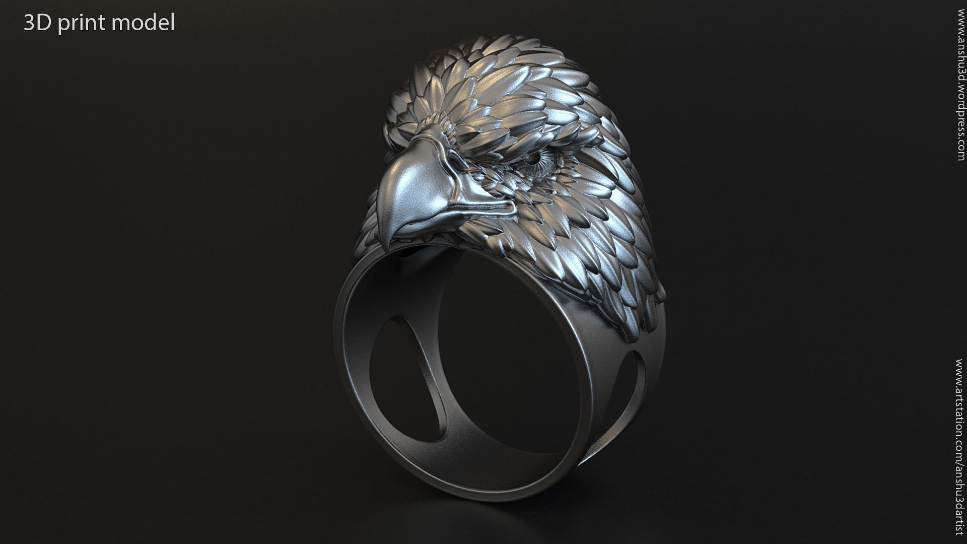 Download STL file Eagle vol2 ring • 3D printer model ・ Cults