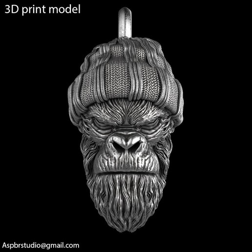 Download 3D printing files Gangster monkey vol1 Pendant jewelry ・ Cults