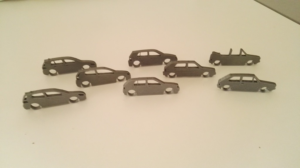 Free STL file VW Golf evolution set /mk1+cabrio/mk2/mk3/mk4/mk5/mk6/mk6 ...