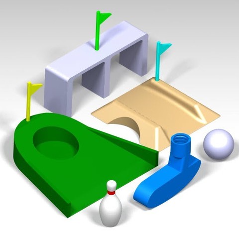 Download free STL file Mini golf for fun and take a break • 3D ...