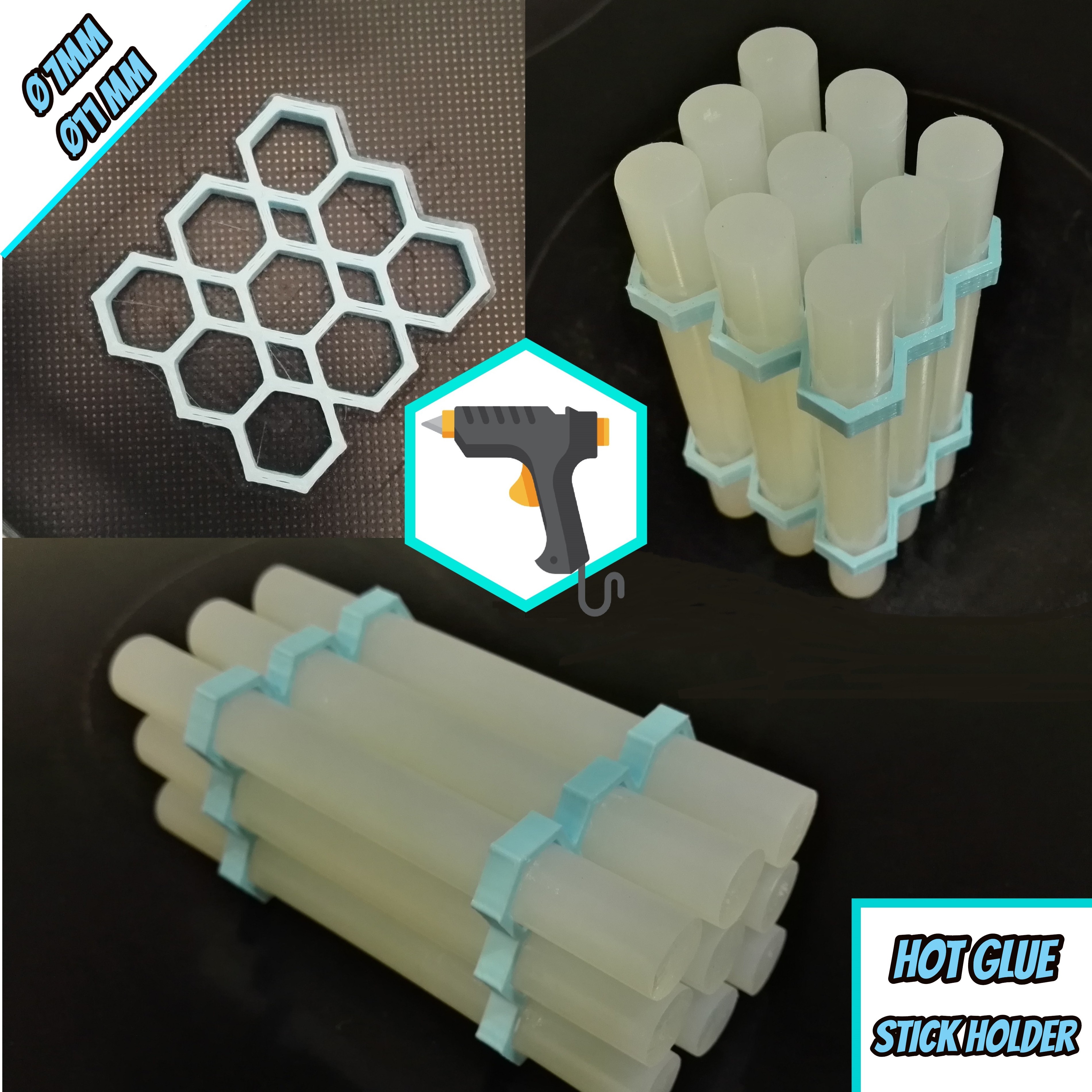 Descargar archivo STL gratis Modular hot glue stick holder • Plan para ...