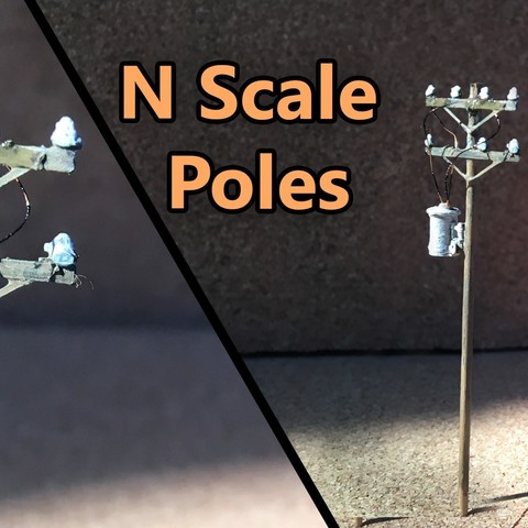 Download free 3D printing files Utility Pole - N scale Model Railroad ...
