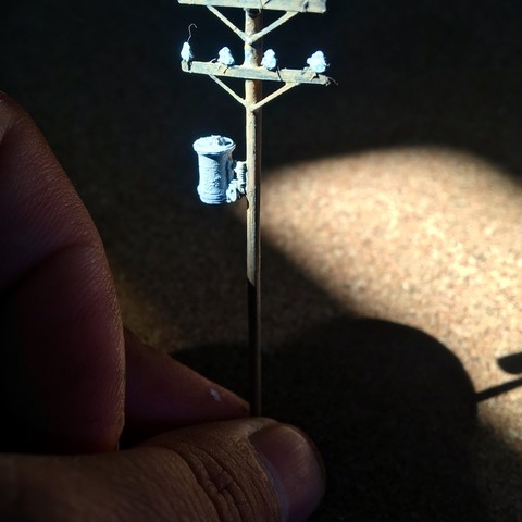 Download free 3D printing files Utility Pole - N scale Model Railroad ...