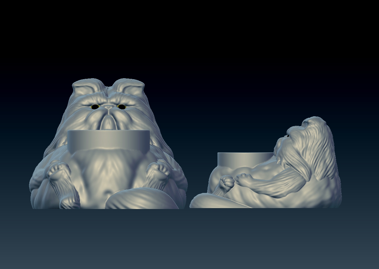 OBJ file Grumpy Cat Plant Pot・3D printing design to download・Cults