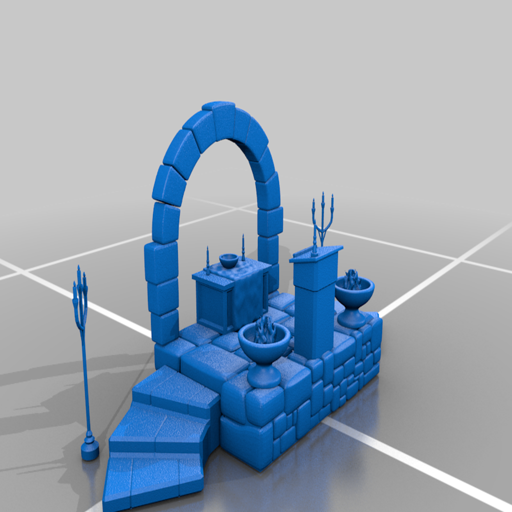 Free 3D file Altar with a secret door・3D printer model to download・Cults